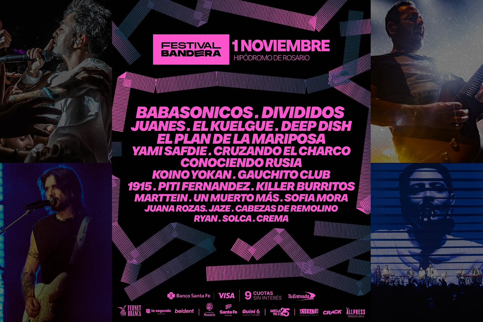 El Festival Bandera anunció su grilla 2025: Babasónicos, Divididos ...